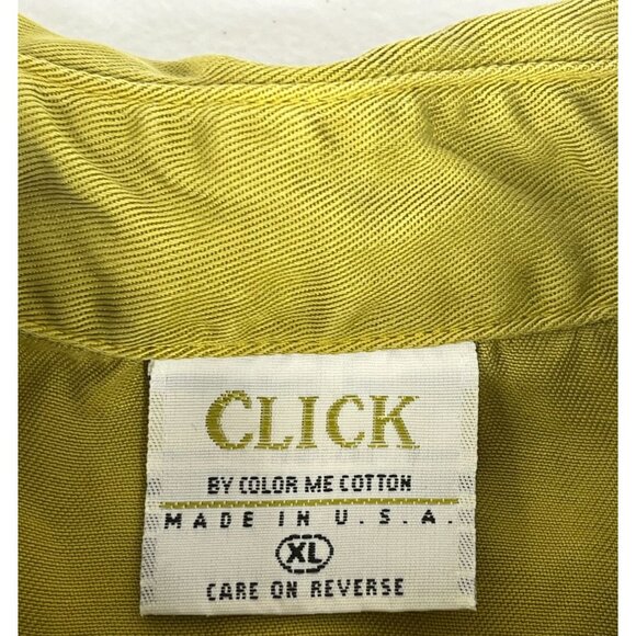 Click | Tops | Click Color Me Cotton Tencel Button Up Shirt Womens Xl ...